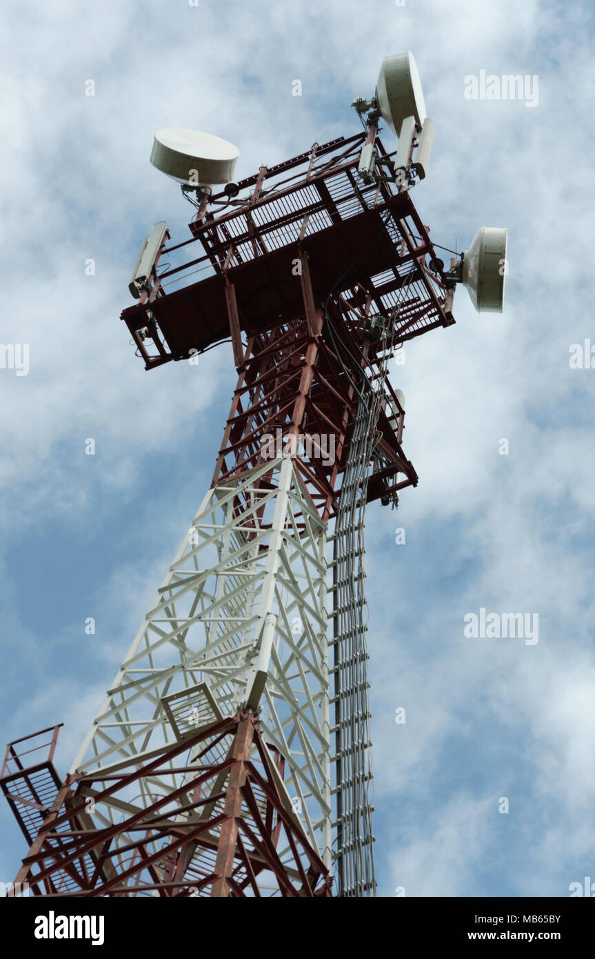 Vyazma, Russia - July 02, 2011: Tower with cellular antenna Stock Photo ...