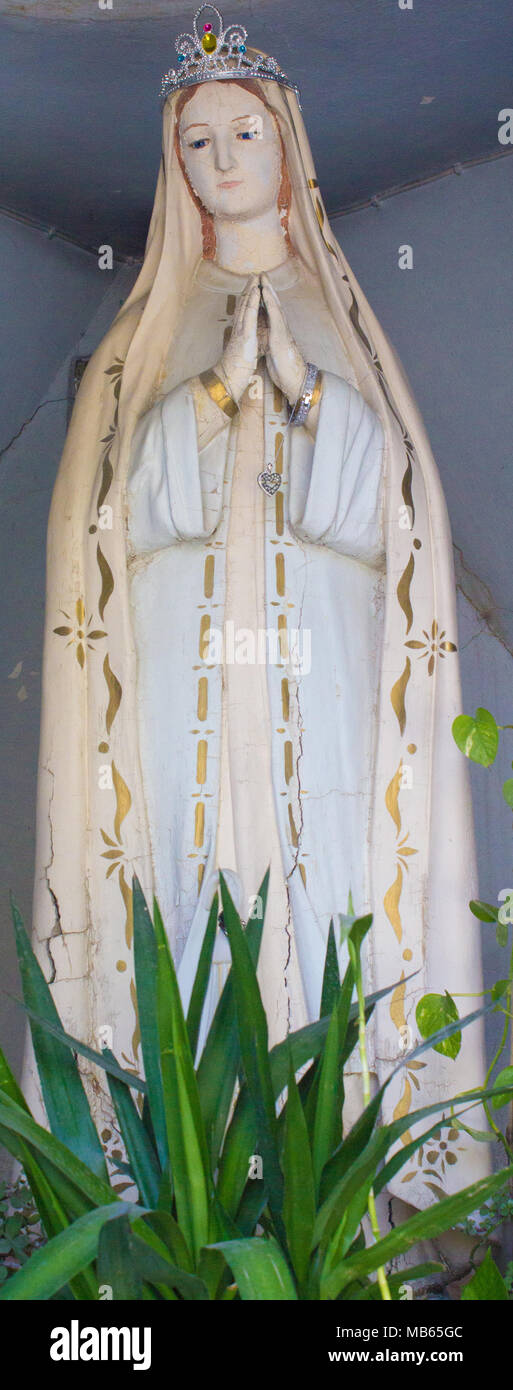 Picture of a statue of the Virgin Mary in one of the churches of the ...