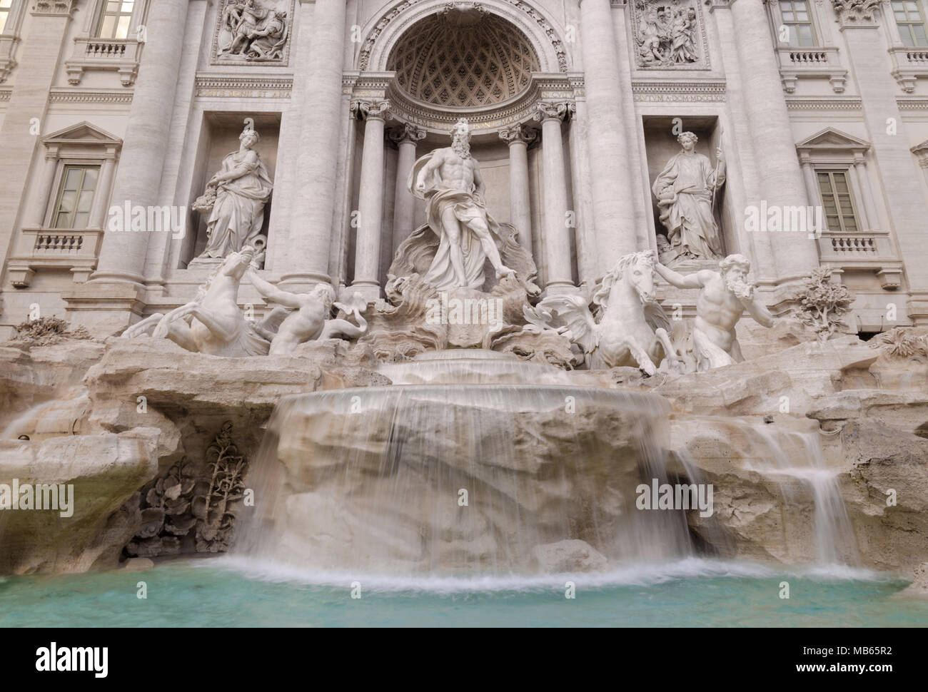 frontal view of the Trevi Fountain in Rome. Italy Stock Photo - Alamy