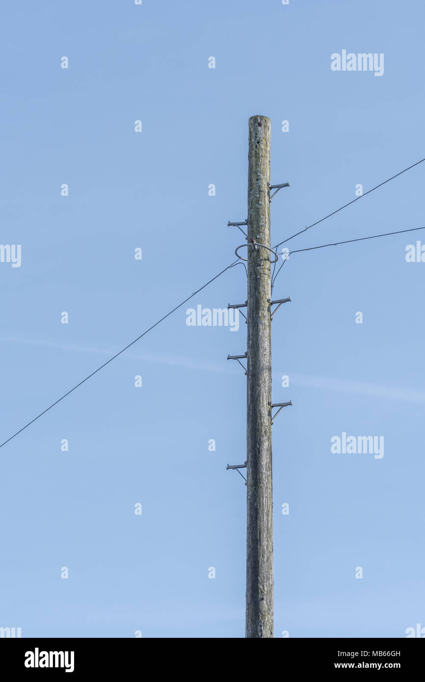 Telephone pole steps hi-res stock photography and images - Alamy