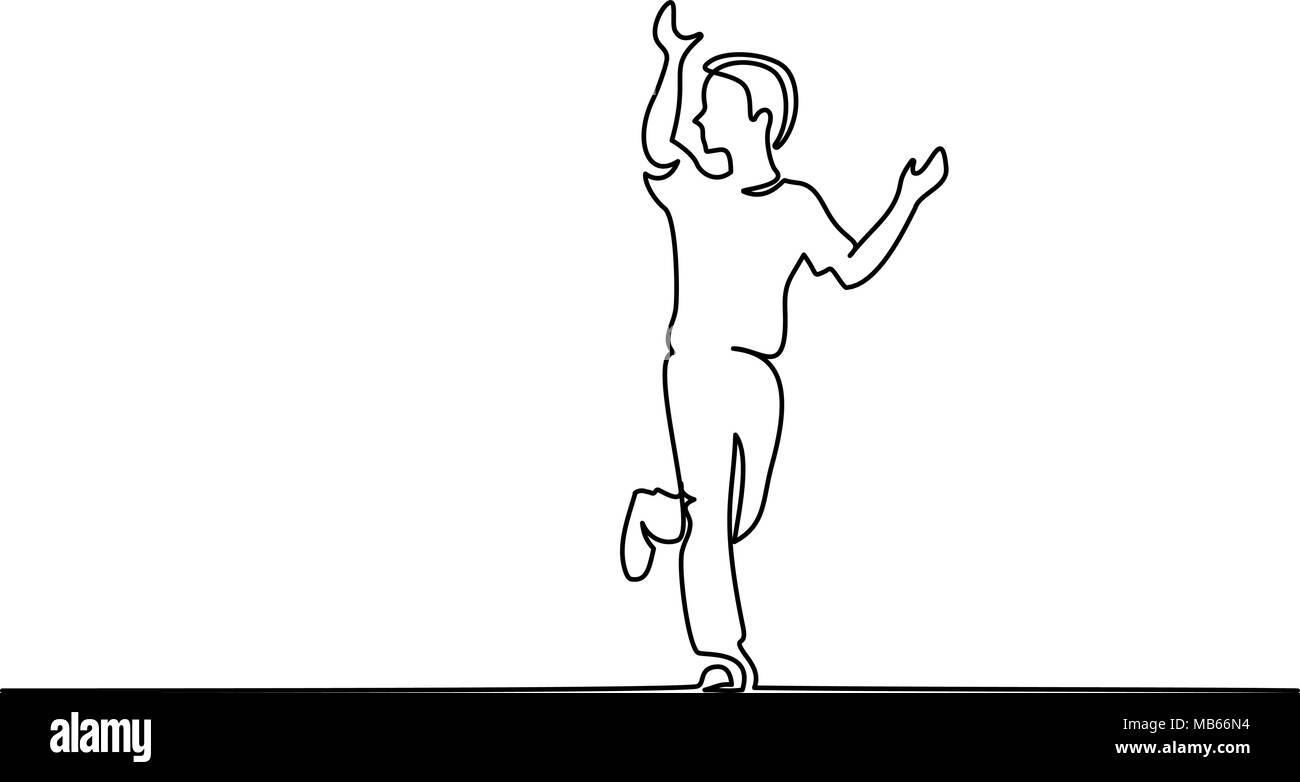 Boy running with hands up Stock Vector Image & Art - Alamy