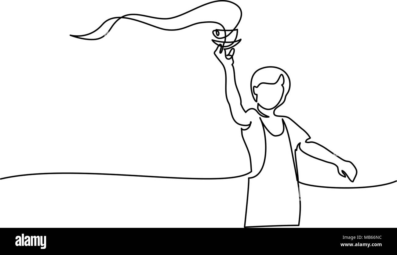 Boy holding cup Stock Vector Images - Alamy