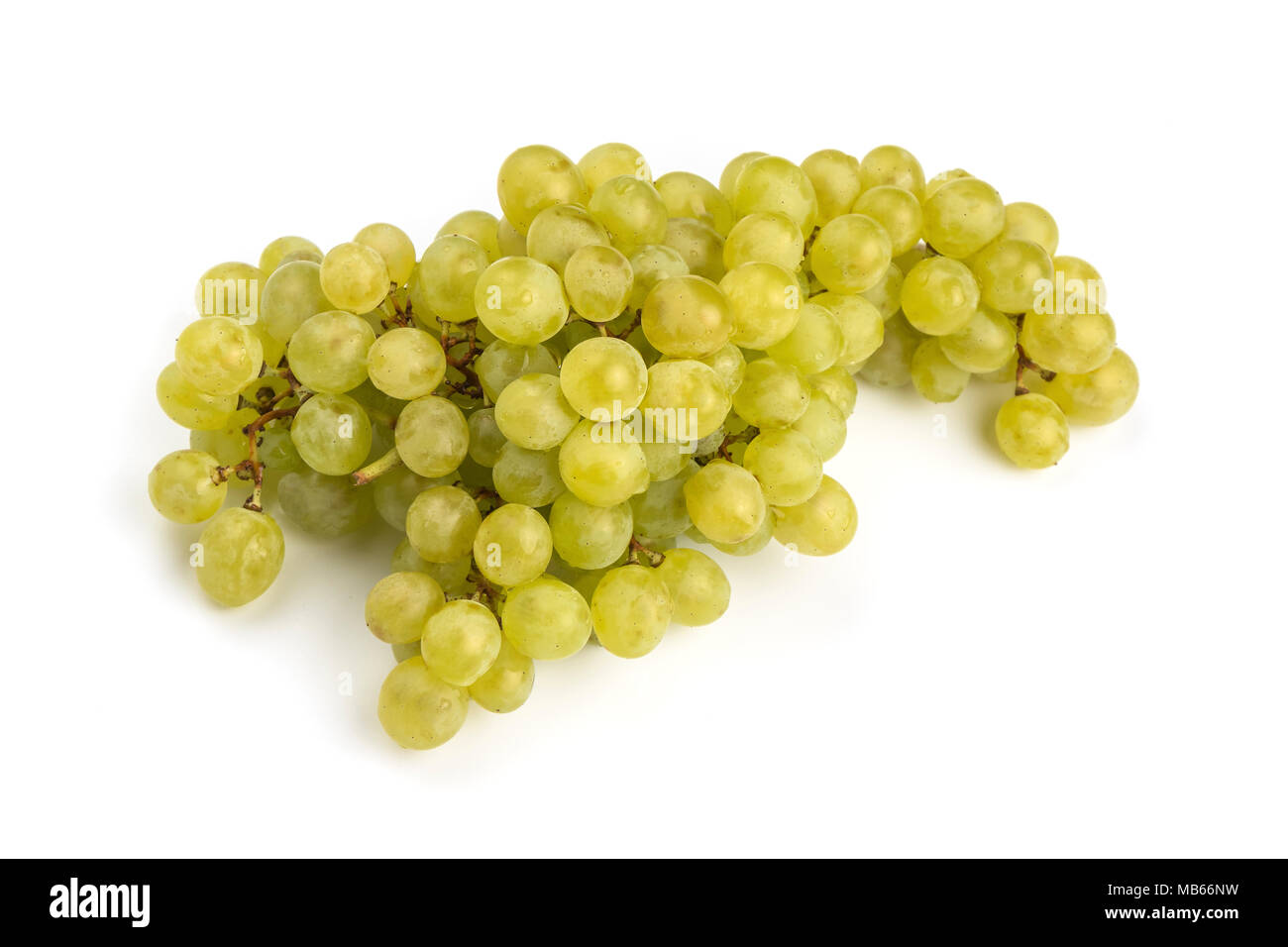 Green grape bunch isolated on white background Stock Photo - Alamy