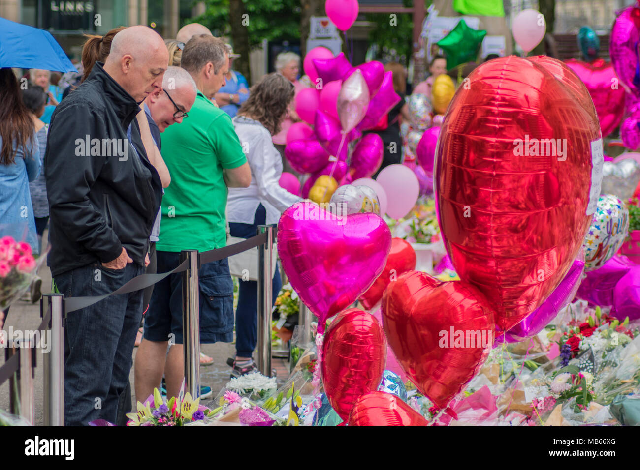 Aftermath of the 22 May 2017 Manchester Arena terrorist attack Stock ...