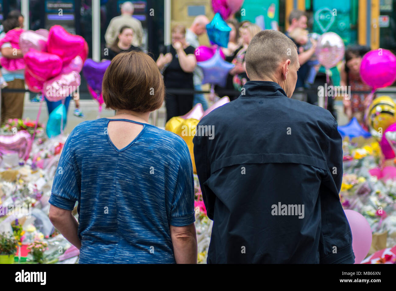 Aftermath of the 22 May 2017 Manchester Arena terrorist attack Stock ...
