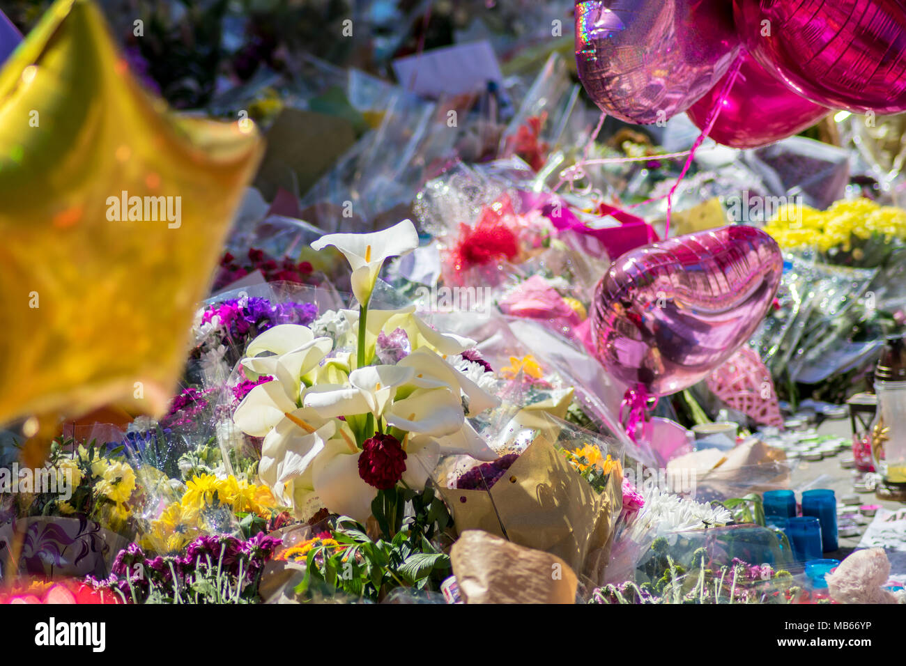 Aftermath of the 22 May 2017 Manchester Arena terrorist attack Stock ...