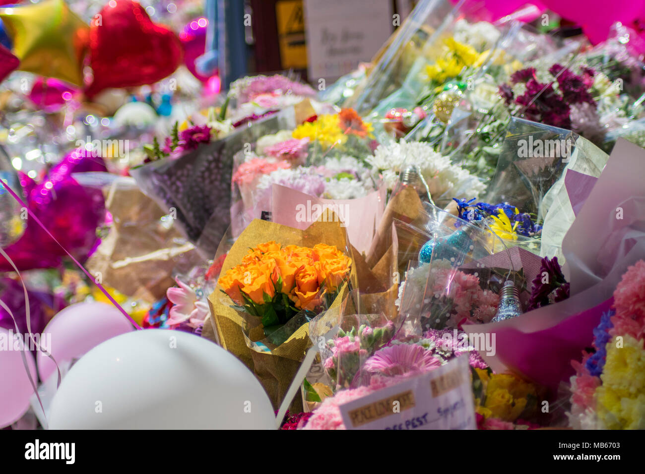 Aftermath of the 22 May 2017 Manchester Arena terrorist attack Stock ...