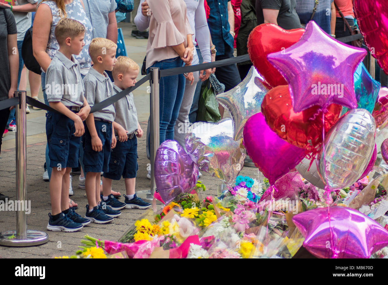 Aftermath of the 22 May 2017 Manchester Arena terrorist attack Stock ...
