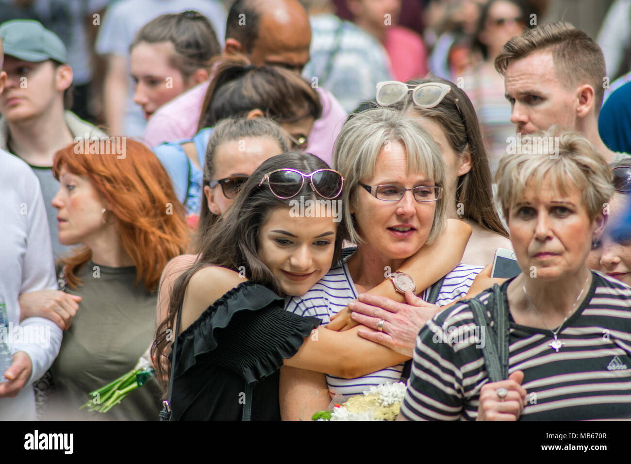 Aftermath of the 22 May 2017 Manchester Arena terrorist attack Stock ...