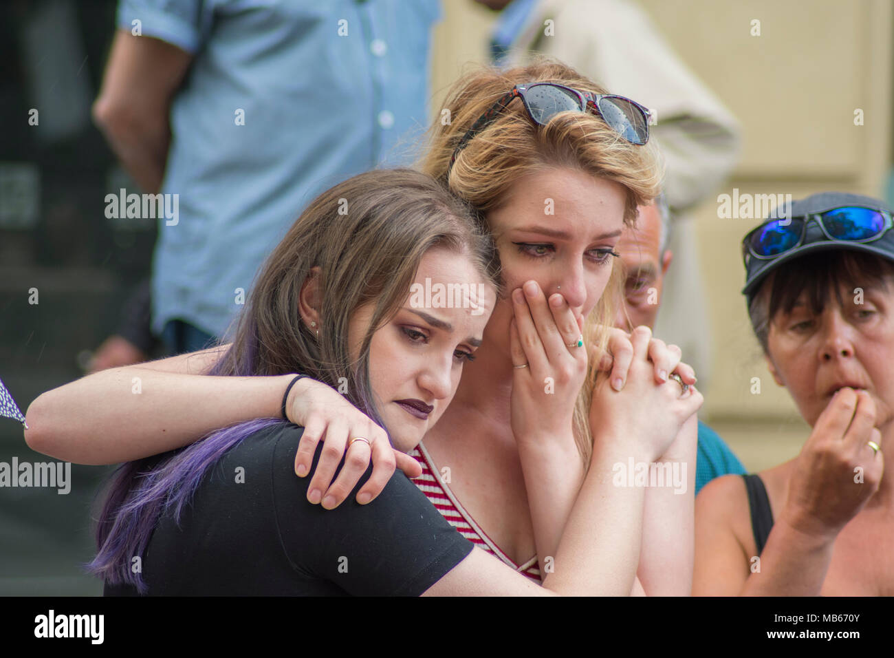 Aftermath of the 22 May 2017 Manchester Arena terrorist attack Stock ...