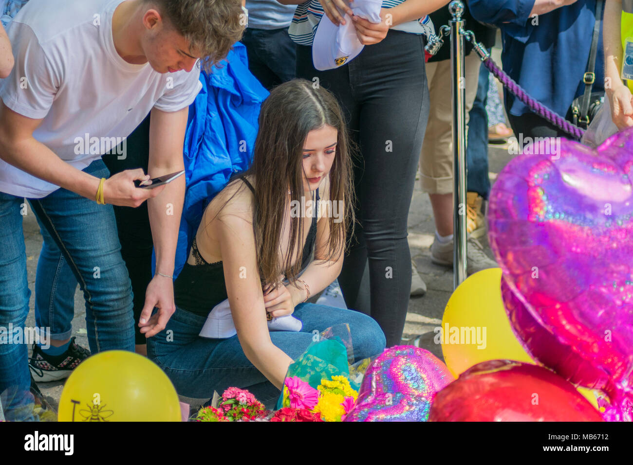Aftermath of the 22 May 2017 Manchester Arena terrorist attack Stock ...