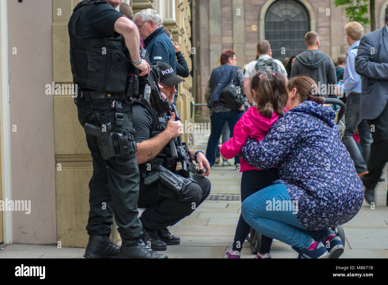 Aftermath of the 22 May 2017 Manchester Arena terrorist attack Stock ...