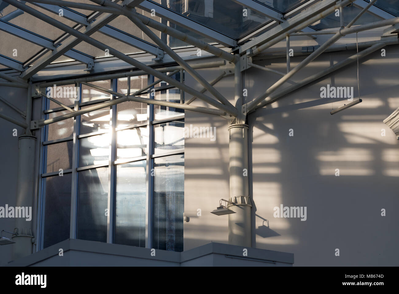 the sun in metal constructions Stock Photo - Alamy