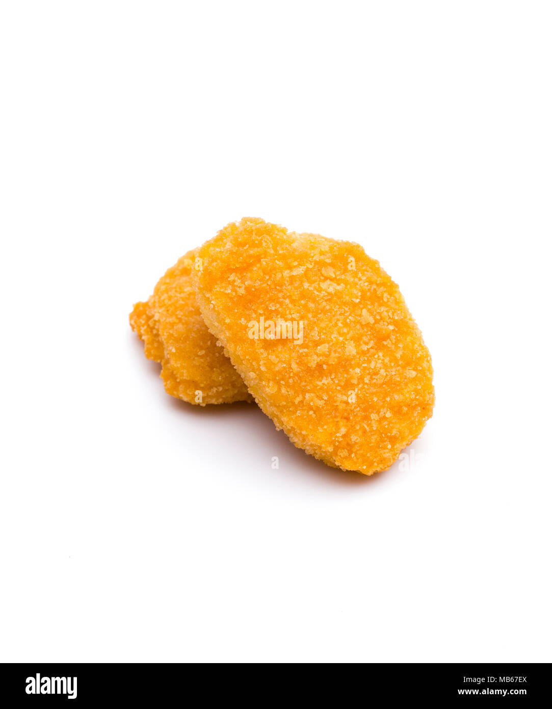 Chicken Nuggets Isolated on a White Background Stock Photo - Alamy