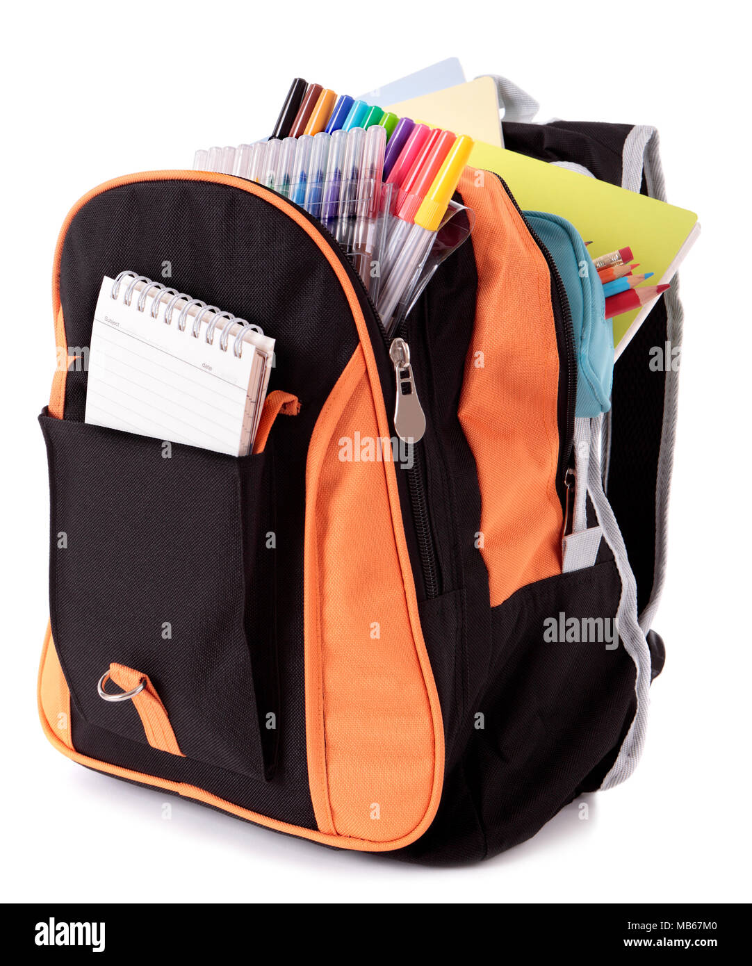 School bag pencil book Cut Out Stock Images & Pictures - Alamy