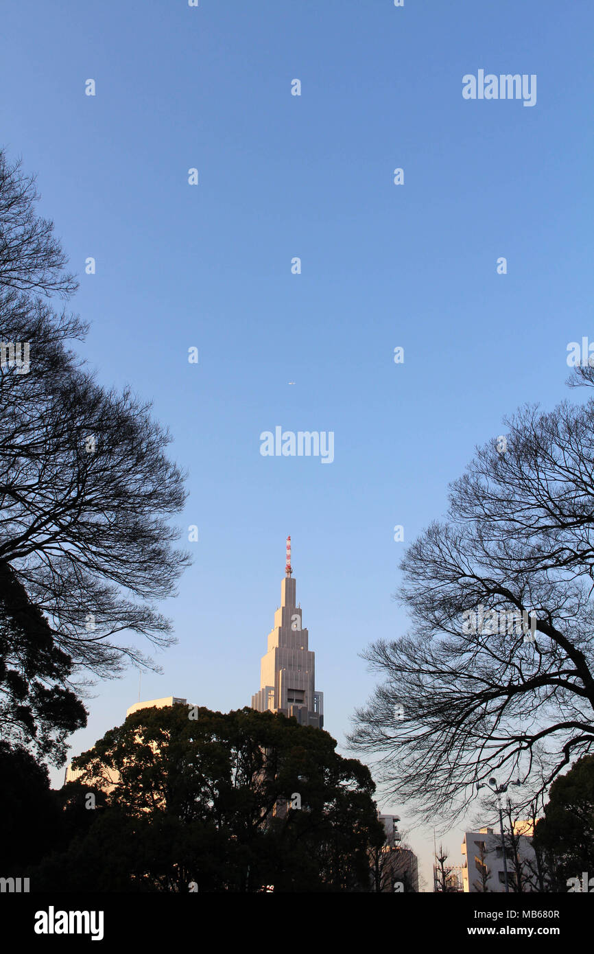 The NTT Docomo Yoyogi Building (4th tallest), as seen from Meiji Jingu ...