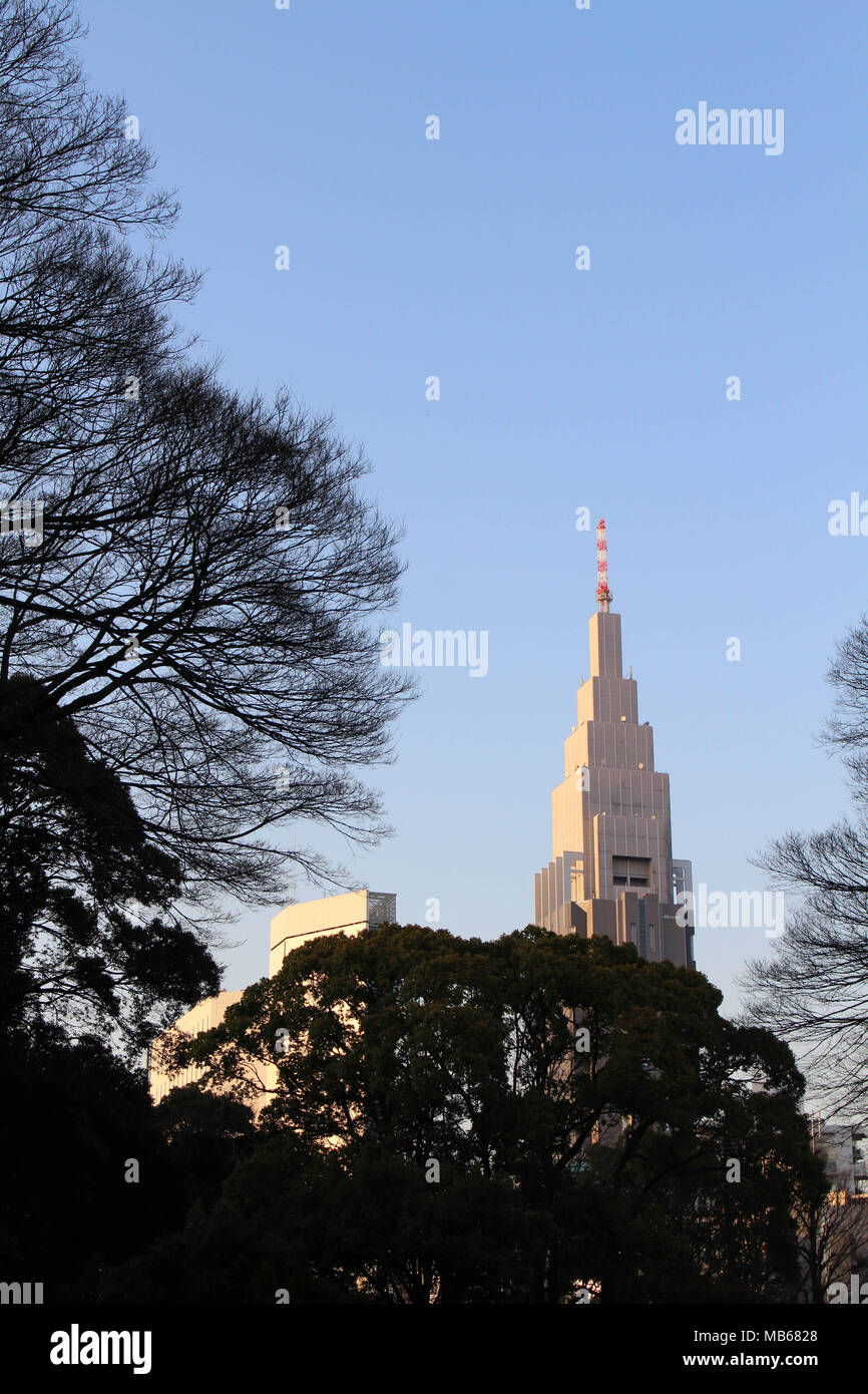 The NTT Docomo Yoyogi Building (4th tallest), as seen from Meiji Jingu ...