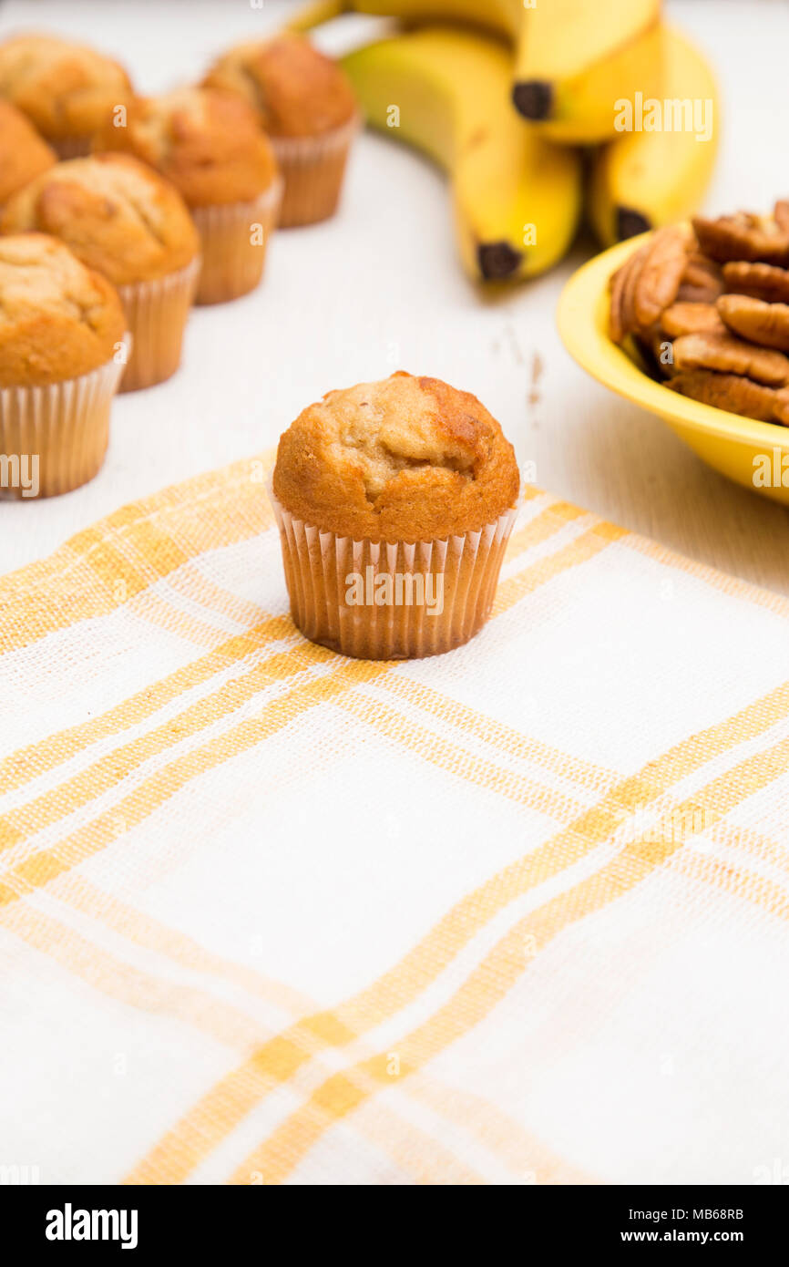 Classic Banana Nut Muffins with Space to Add a Title or Recipe Stock ...