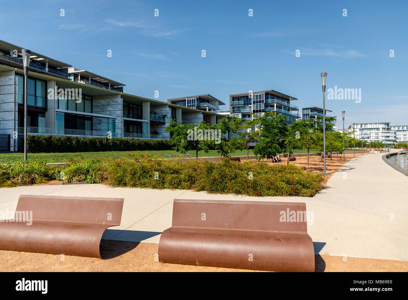 New waterfront urban development in Kingston, Canberra, Australia Stock ...