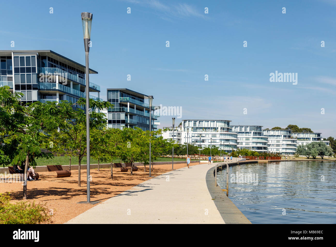 New waterfront urban development in Kingston, Canberra, Australia Stock ...