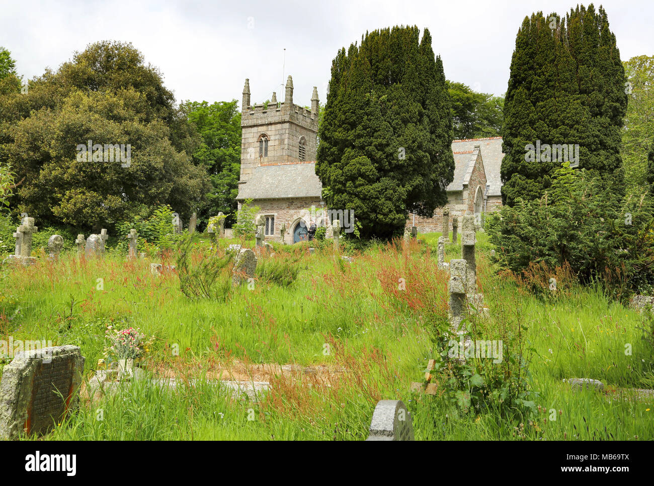 Mawnan church cornwall hi-res stock photography and images - Alamy