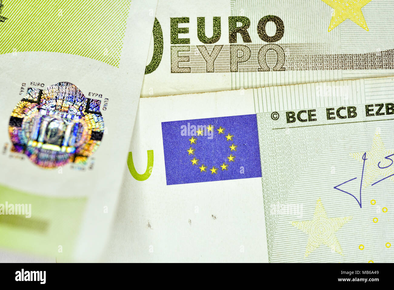 Close-up Euro currency note, European Union currency Stock Photo - Alamy