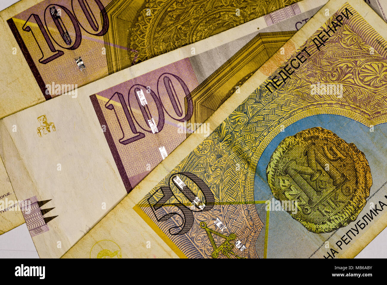 Macedonia denar cash sign hi-res stock photography and images - Alamy