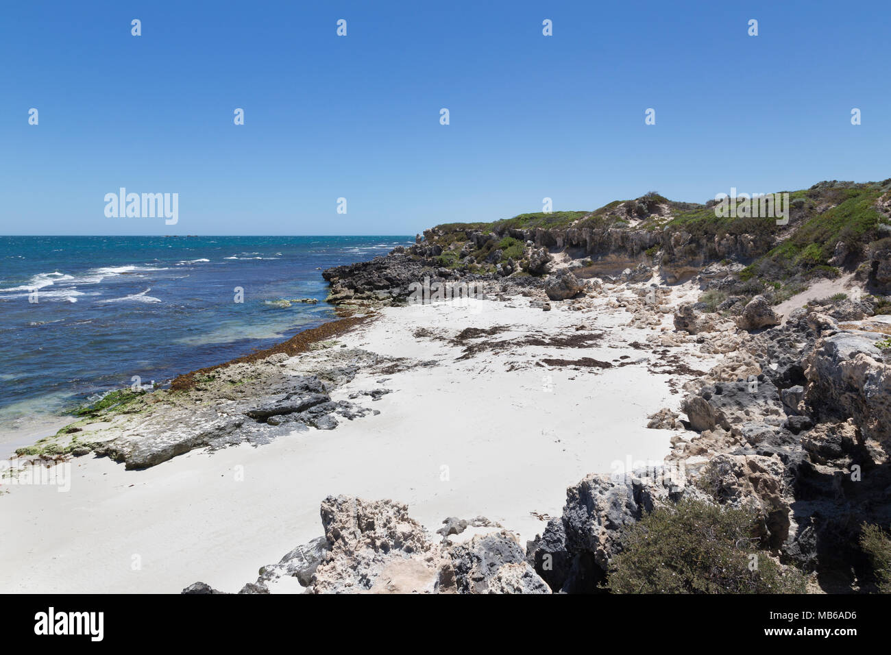A secluded beach near Lluka Beach, a little south of Burns Beach, Perth ...