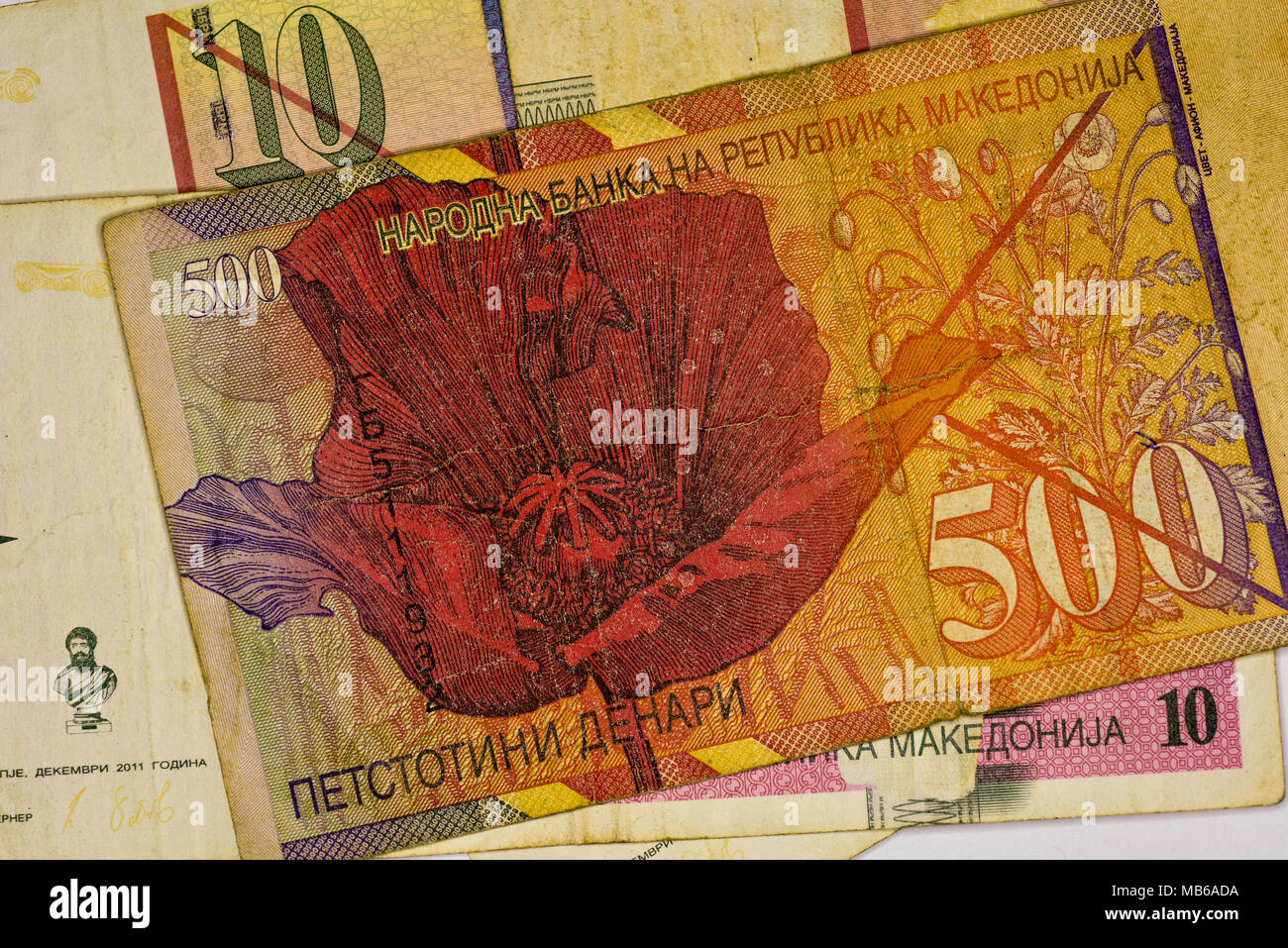 Macedonia denar currency note sign hi-res stock photography and images ...