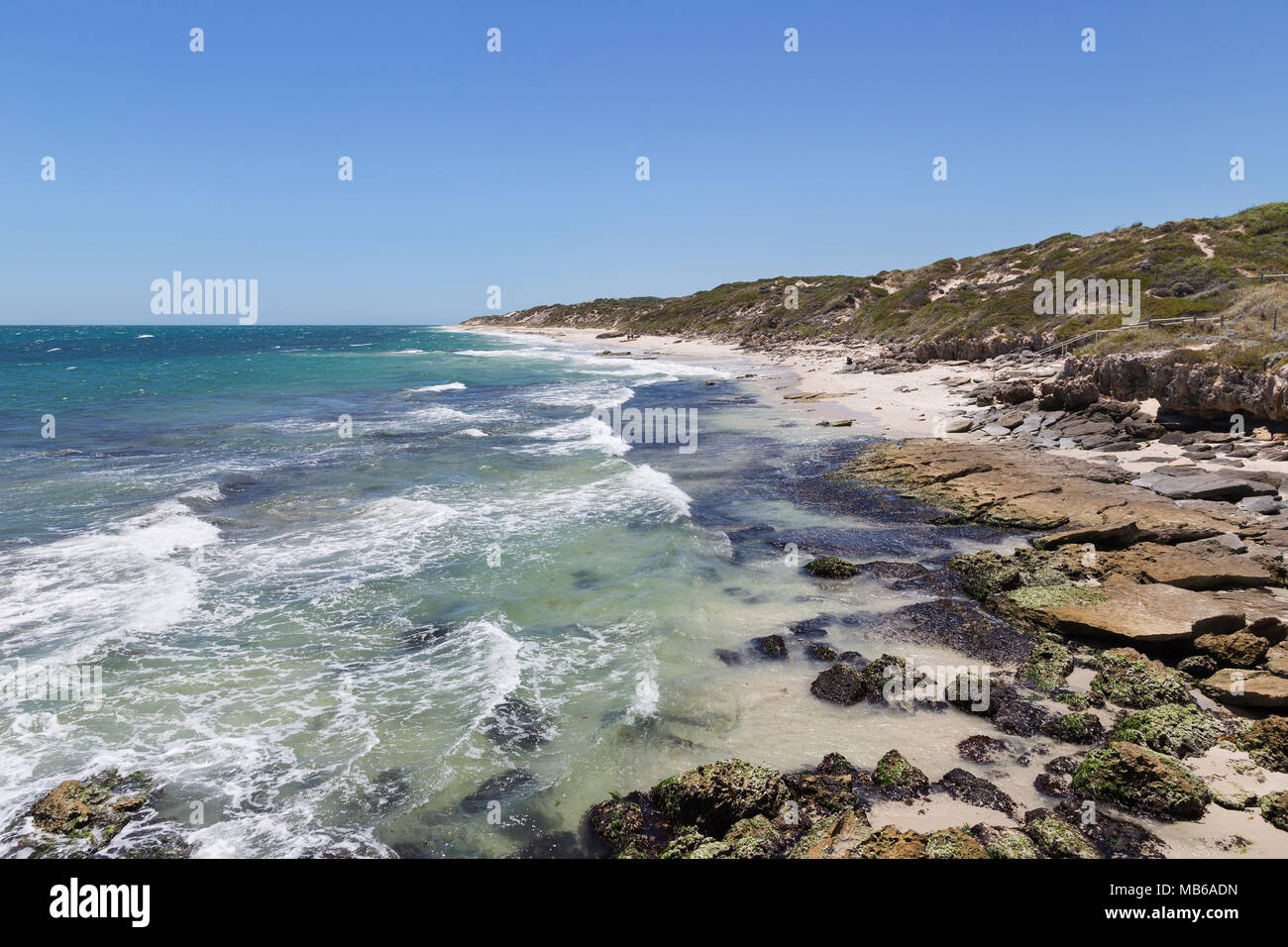 The coastline a little to the north of Burns Beach, Perth, Western ...