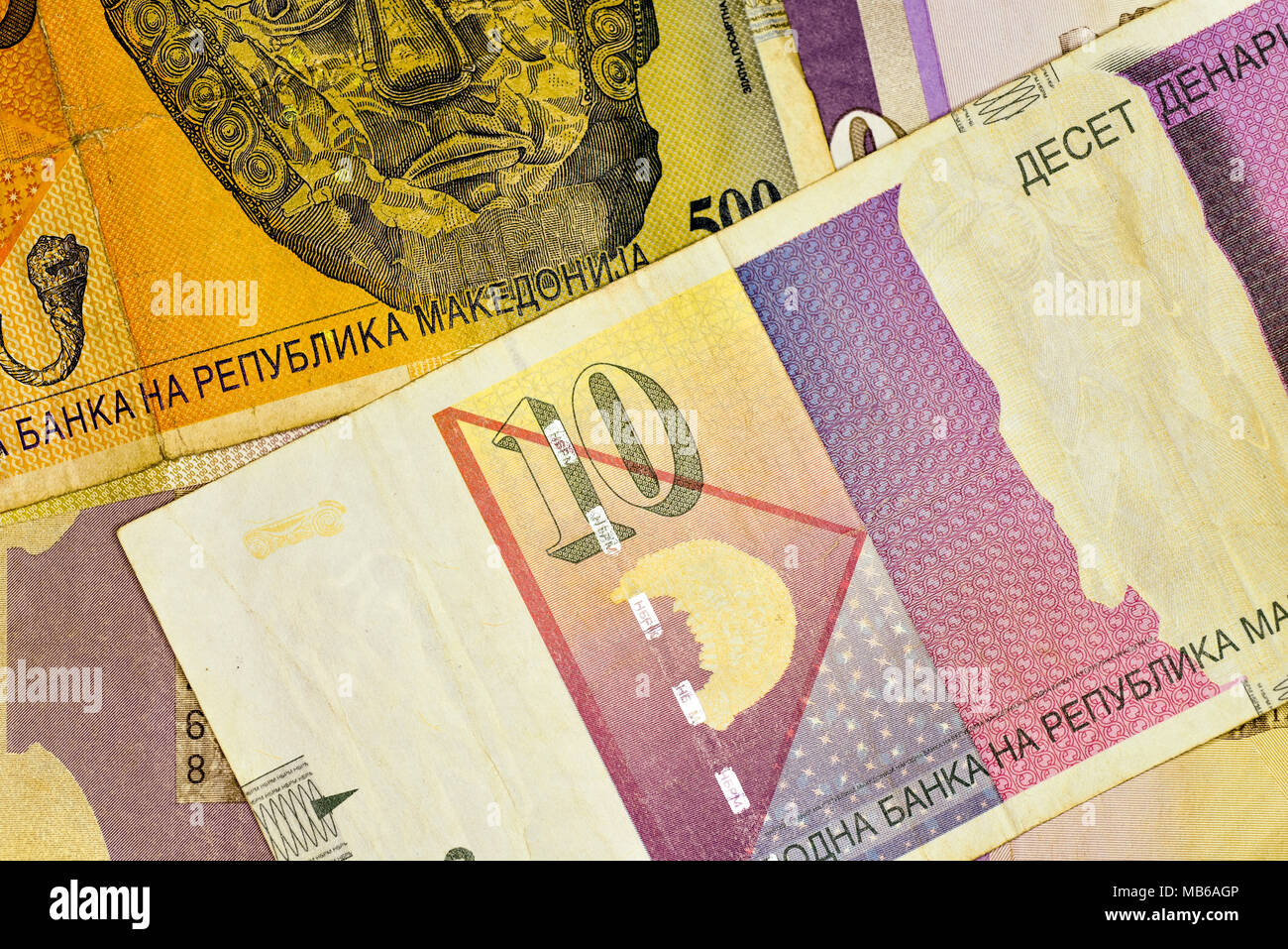 Macedonia denar currency note sign hi-res stock photography and images ...