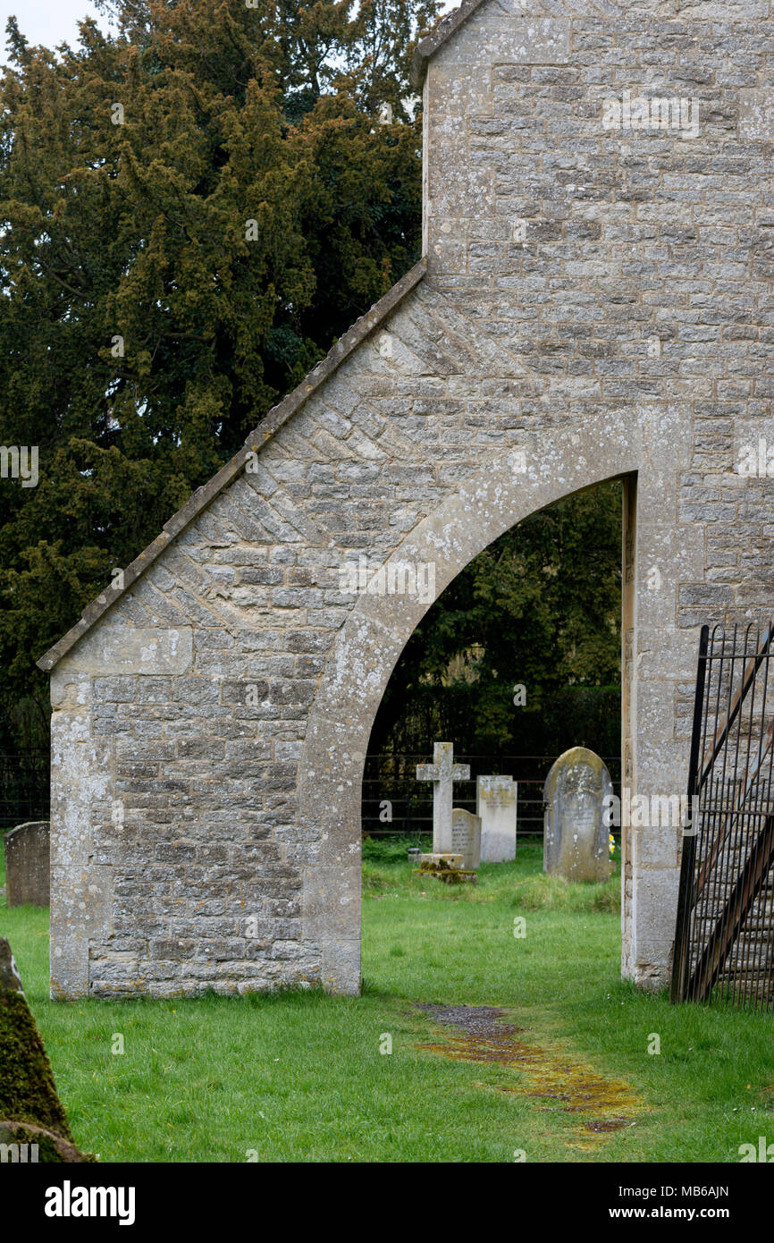 Buttress on St Mary`s Church, Launton, Oxfordshire, England, UK Stock ...