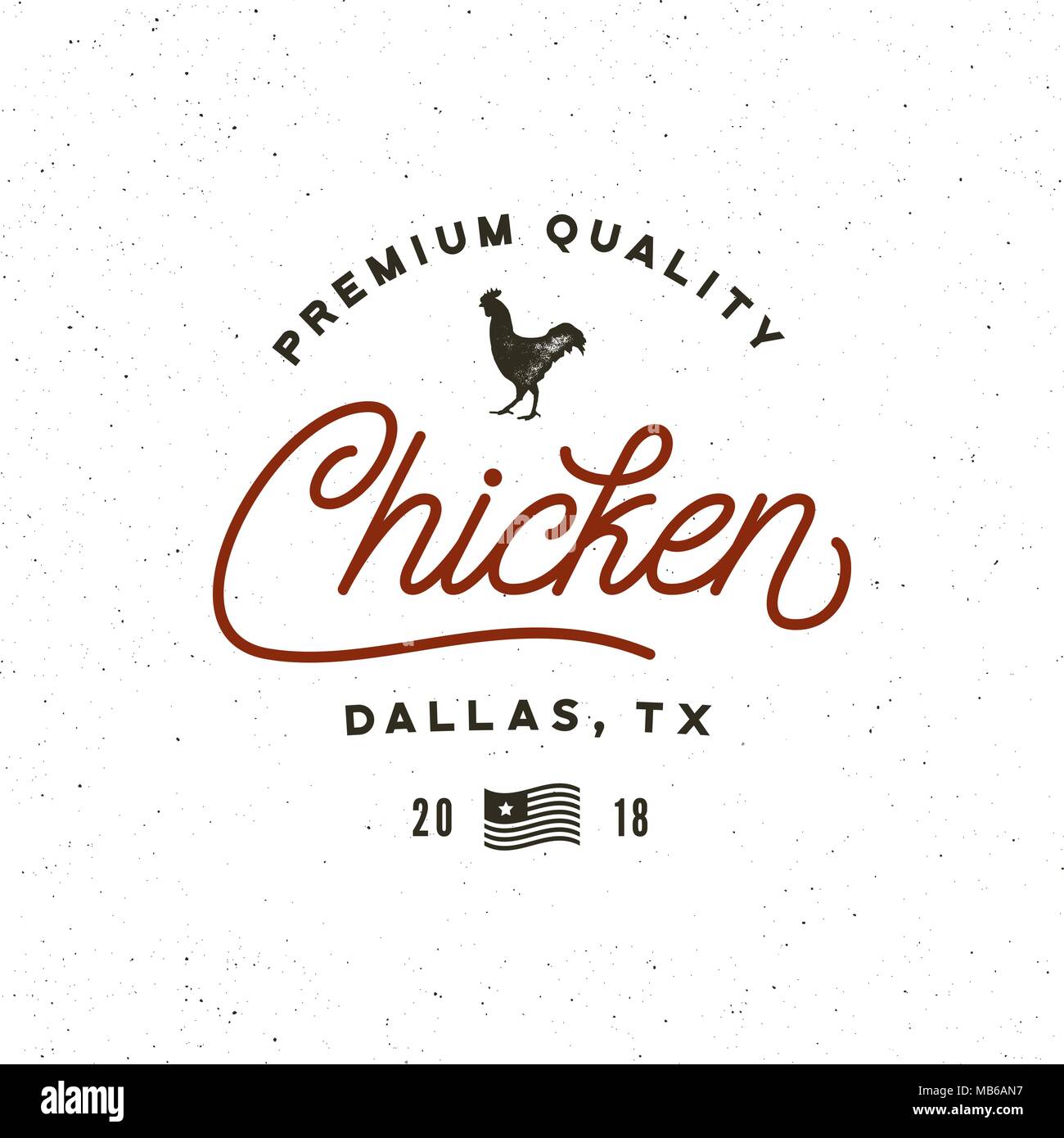 premium fresh chicken meat label. vector illustration Stock Vector ...