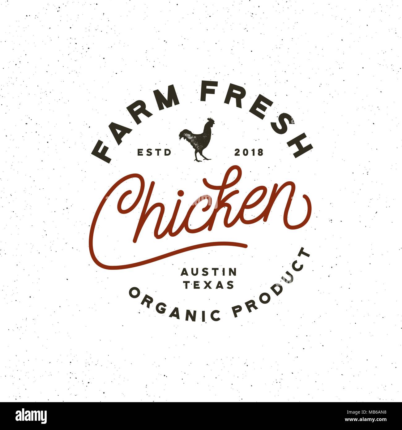 premium fresh chicken meat label. vector illustration Stock Vector ...