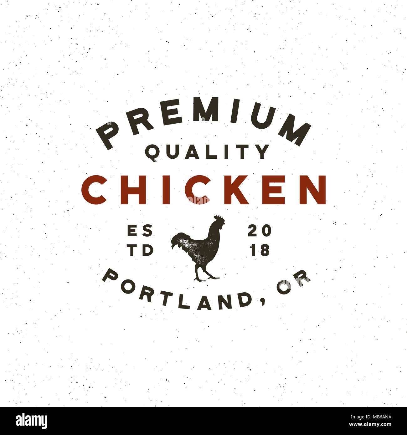 premium fresh chicken meat label. vector illustration Stock Vector ...