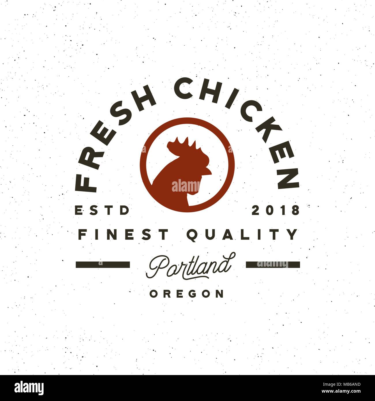 premium fresh chicken meat label. vector illustration Stock Vector ...