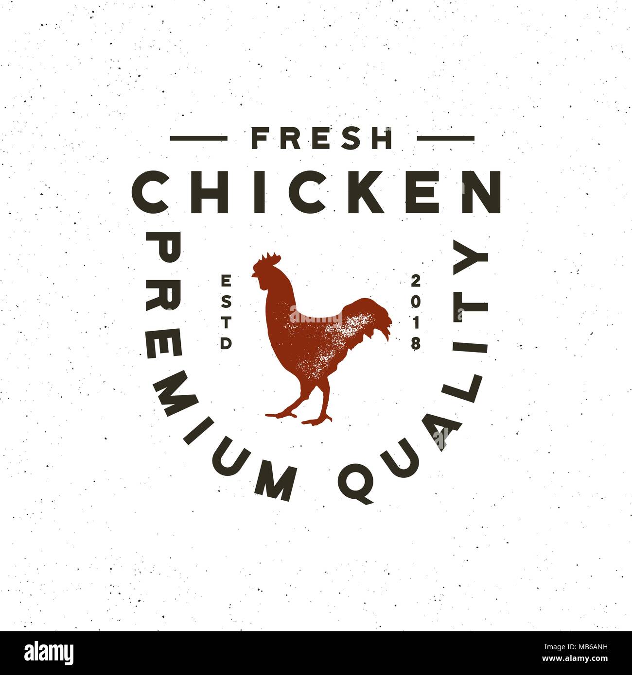 premium fresh chicken meat label. vector illustration Stock Vector ...