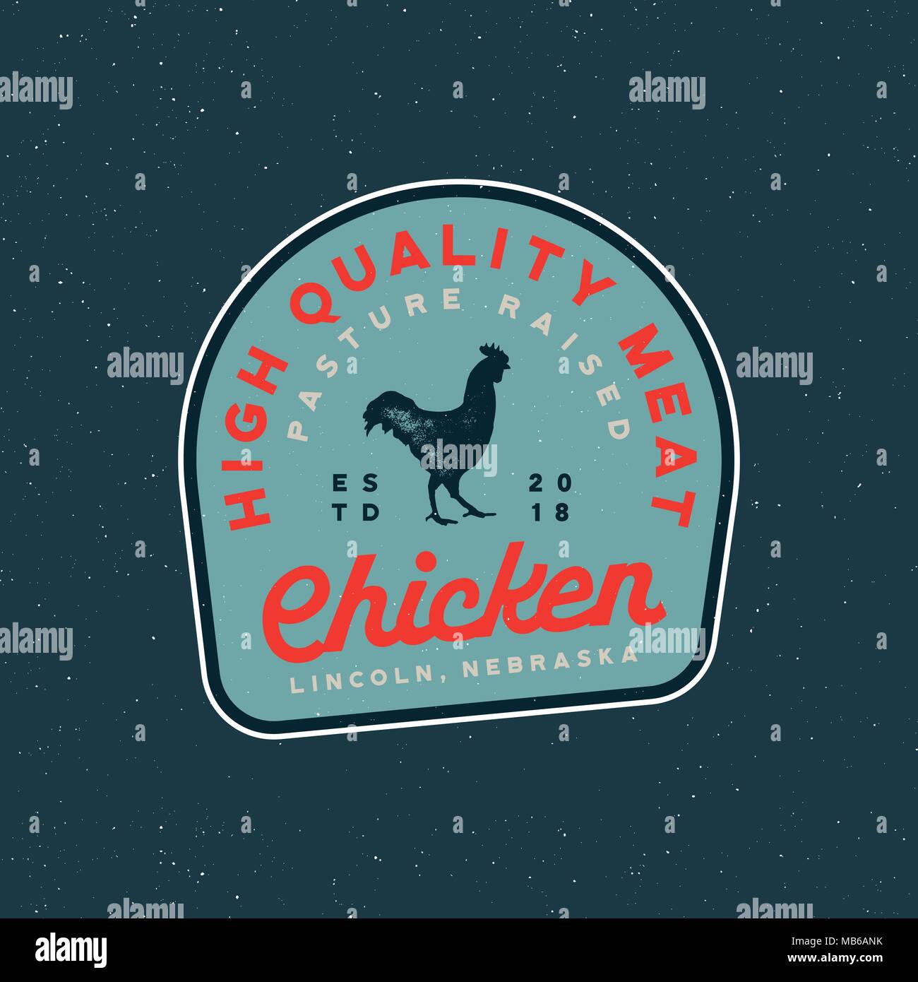 premium fresh chicken meat label. vector illustration Stock Vector ...