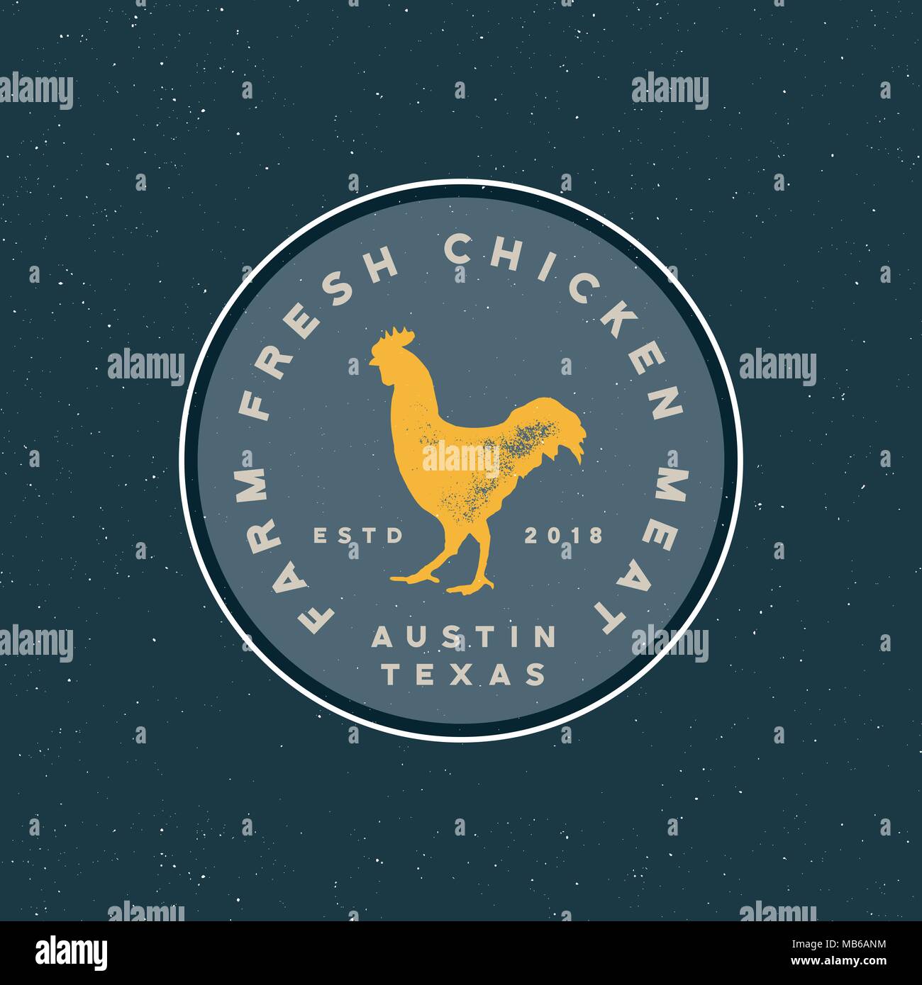 premium fresh chicken meat label. vector illustration Stock Vector ...