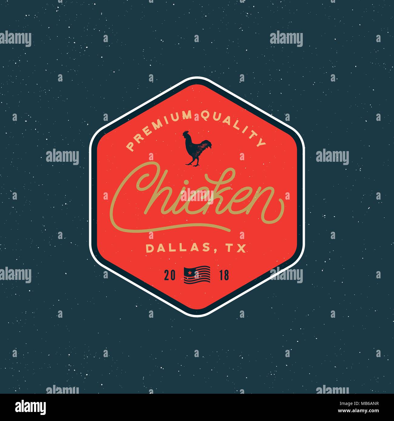 premium fresh chicken meat label. vector illustration Stock Vector ...