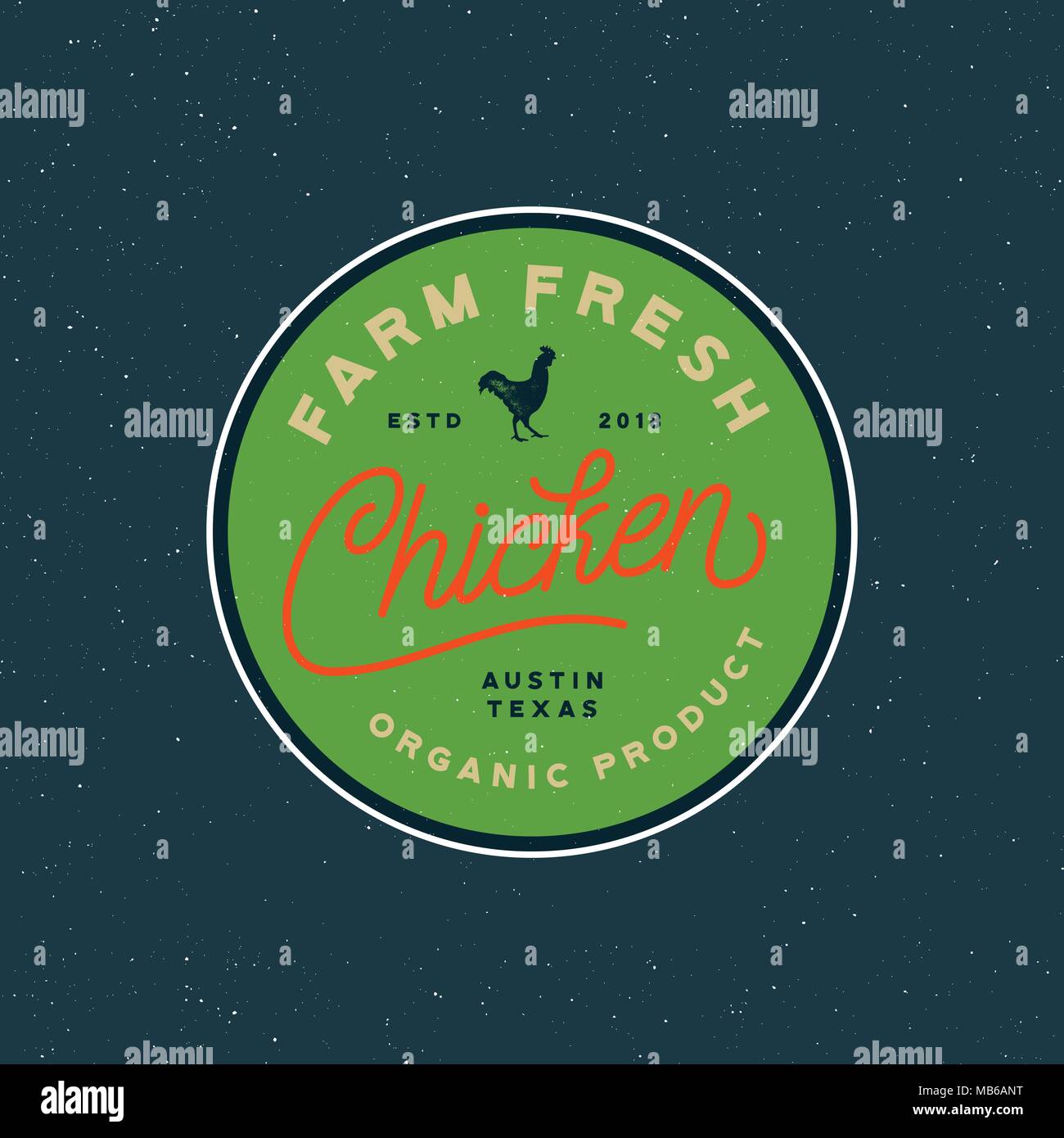 premium fresh chicken meat label. vector illustration Stock Vector ...