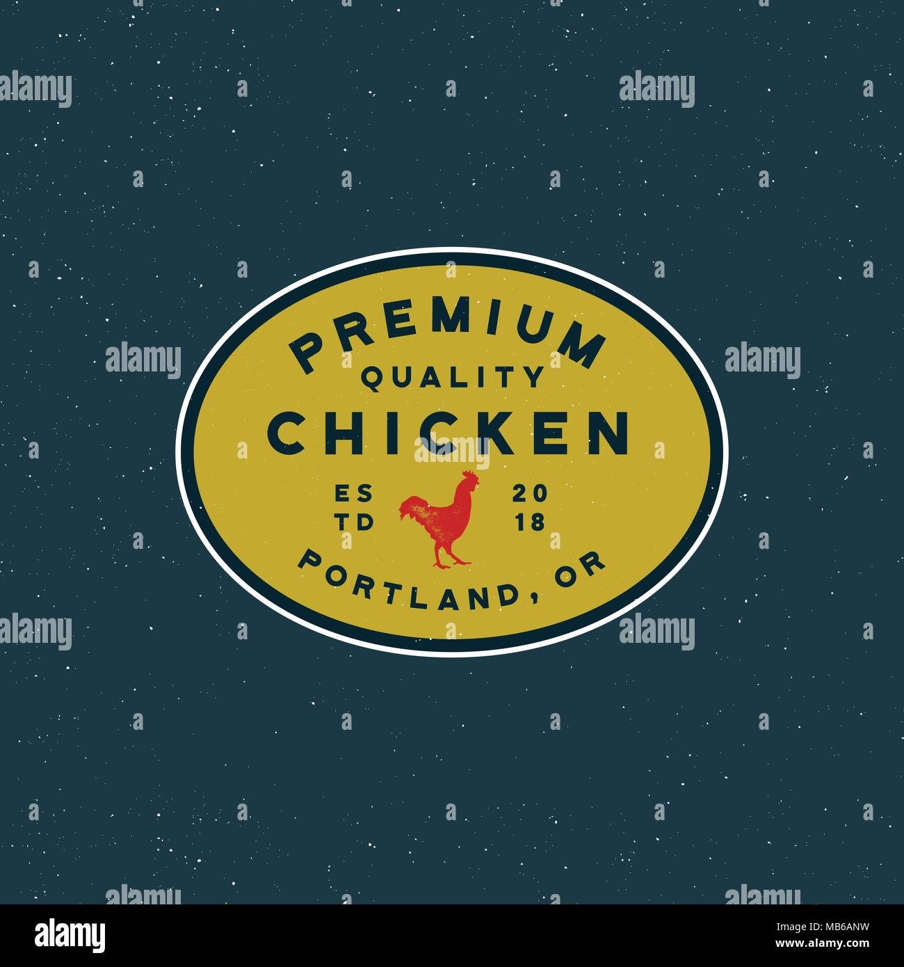 premium fresh chicken meat label. vector illustration Stock Vector ...