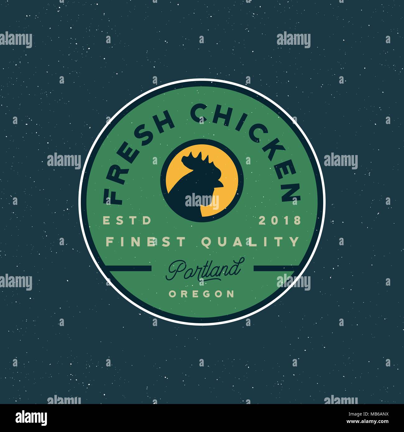 premium fresh chicken meat label. vector illustration Stock Vector ...