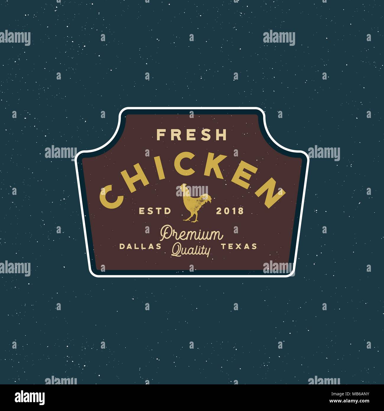 premium fresh chicken meat label. vector illustration Stock Vector ...