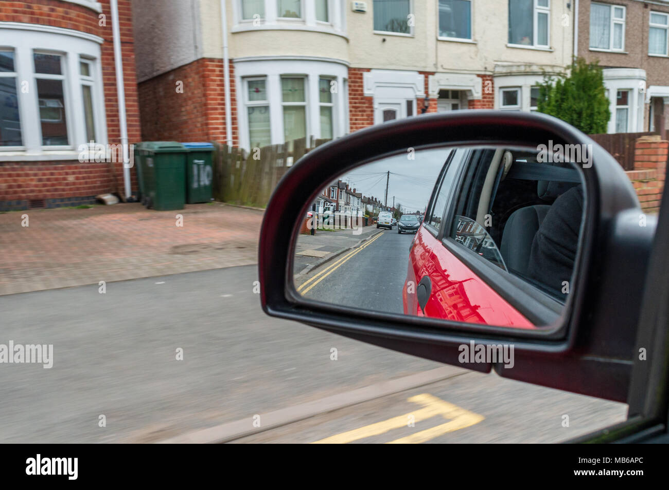 View from a side mirror of a car Stock Photo - Alamy