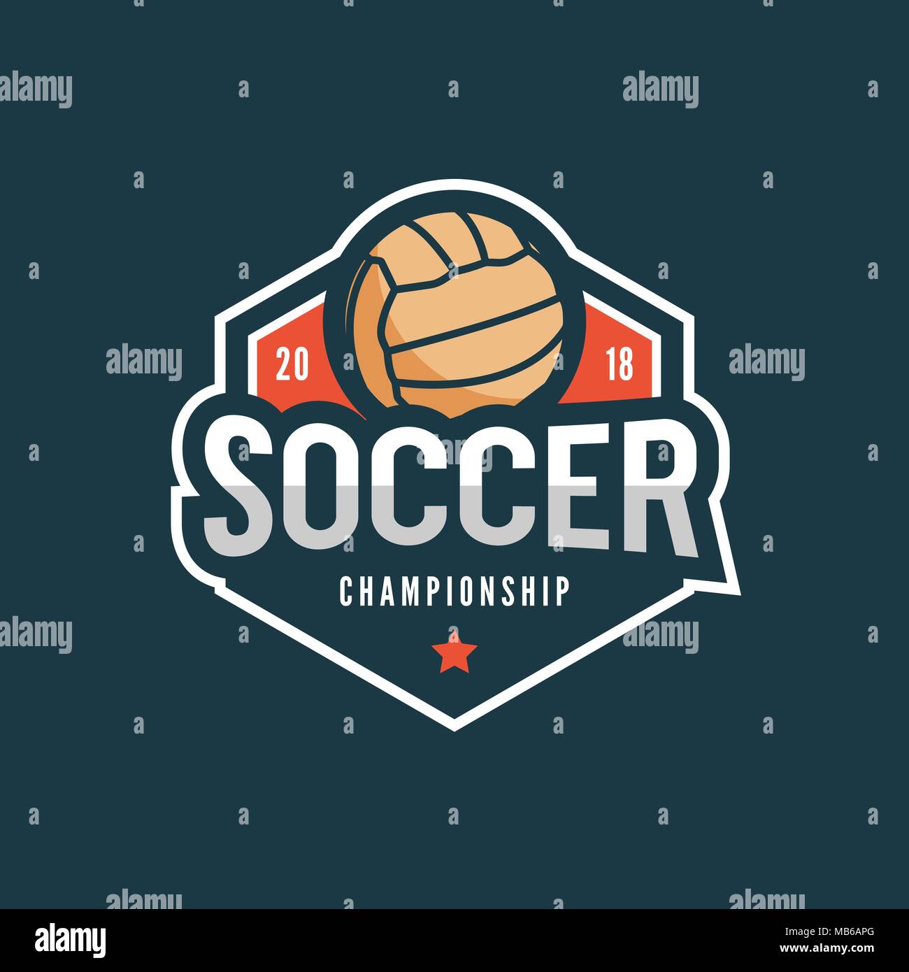 football, soccer logo. sport emblem. vector illustration Stock Vector ...