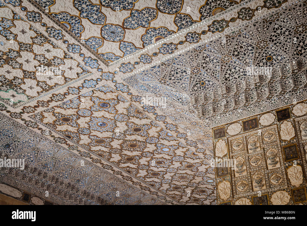 known as Sheesh Mahal (mirror palace), the mirror mosaics and coloured ...