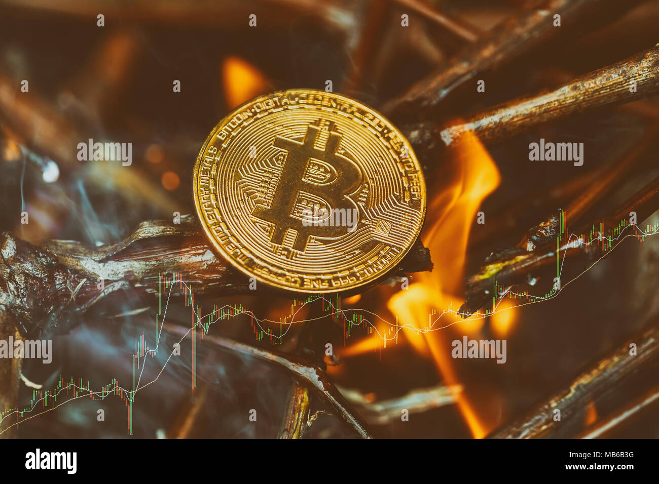 Bitcoin fire hi-res stock photography and images - Alamy
