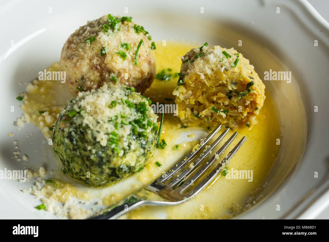 Canederli, typical south tyrolean dish Stock Photo - Alamy