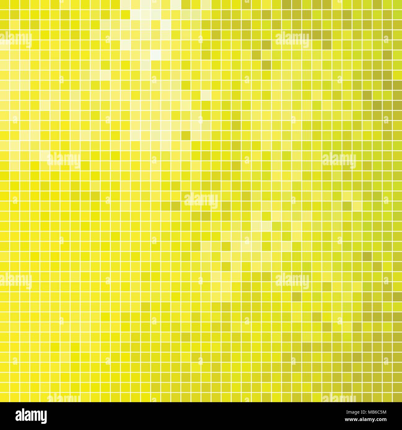 abstract vector square pixel mosaic background - yellow Stock Vector ...